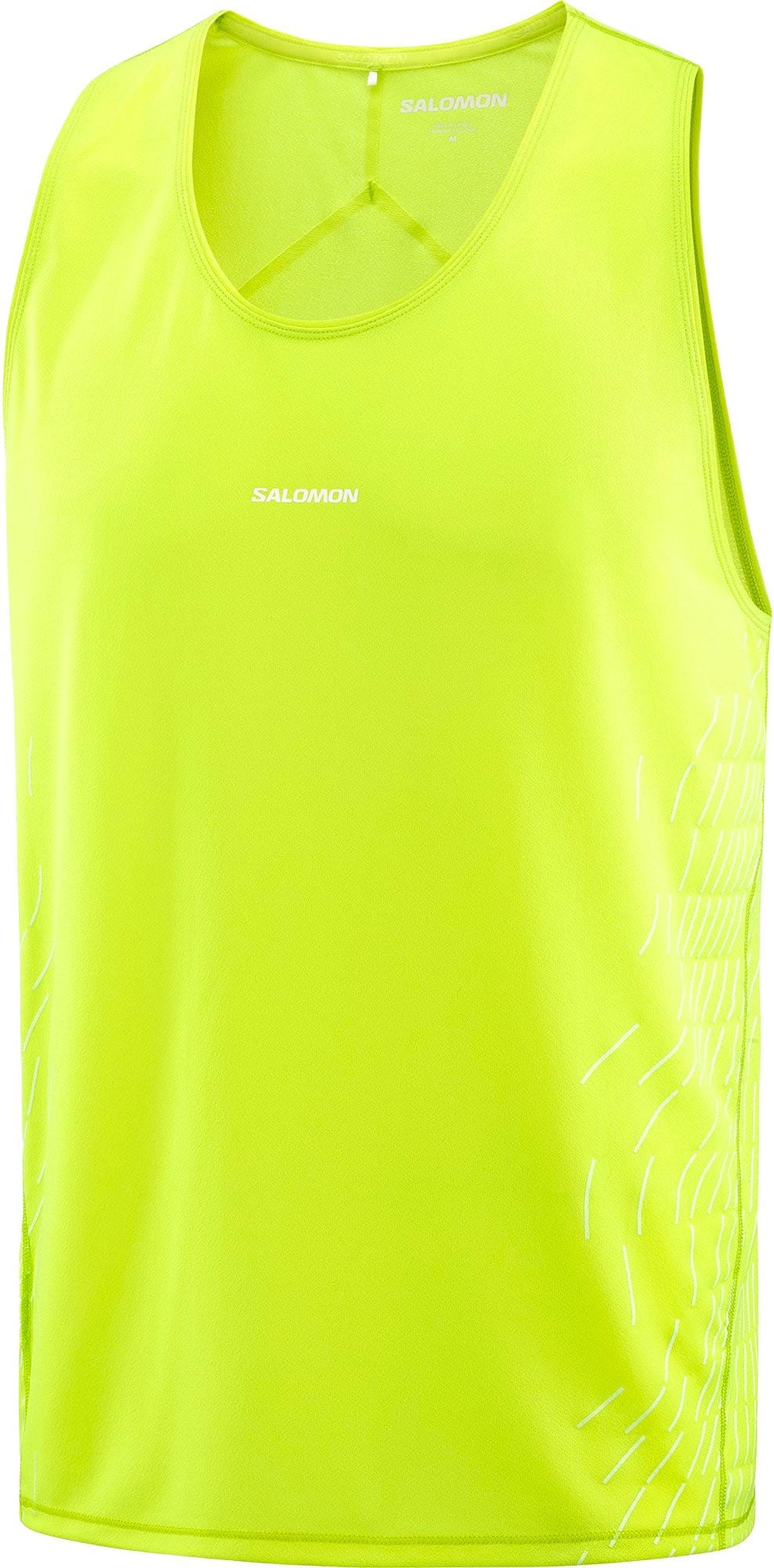 Salomon Sense Aero Singlet GFX M Acid Lime Butterfly Trail running T ...