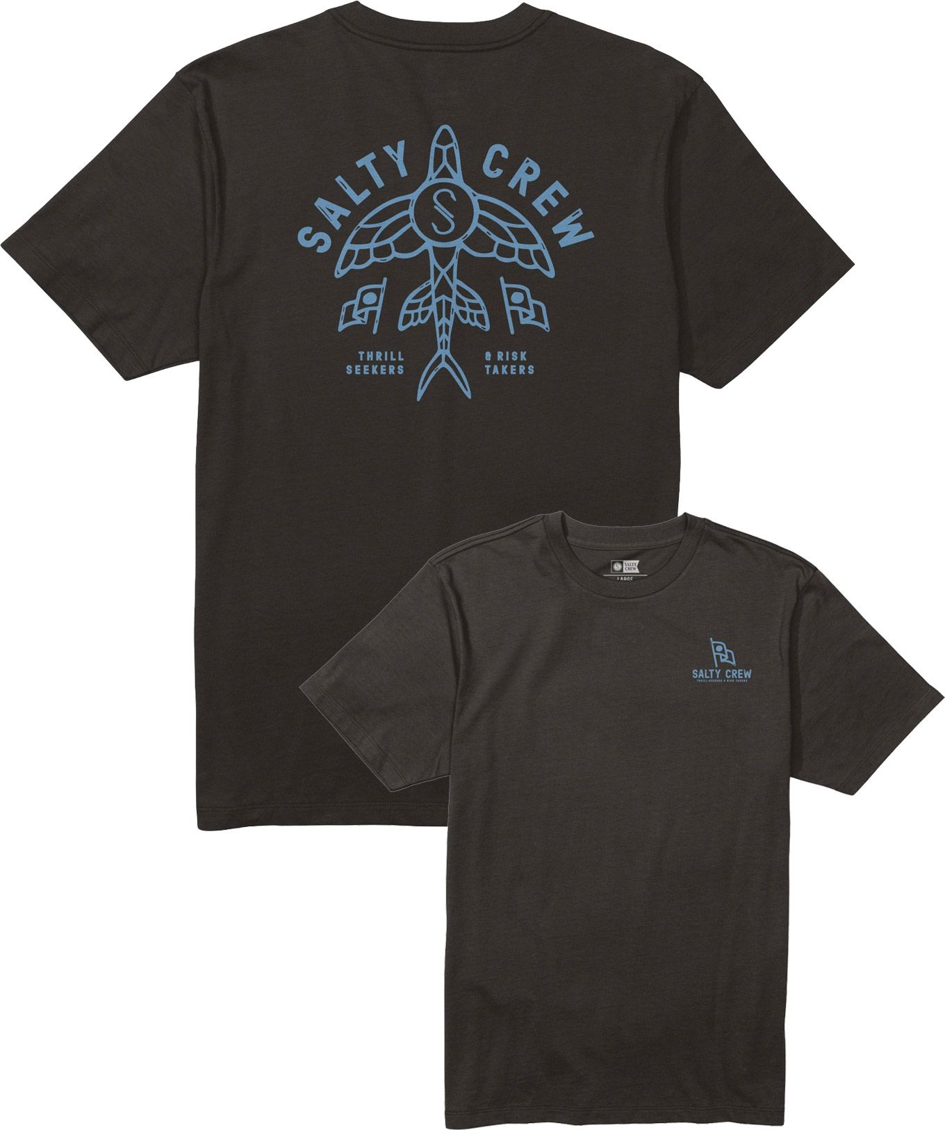 Salty Crew Flyer SS Tee Black T-shirts : Snowleader