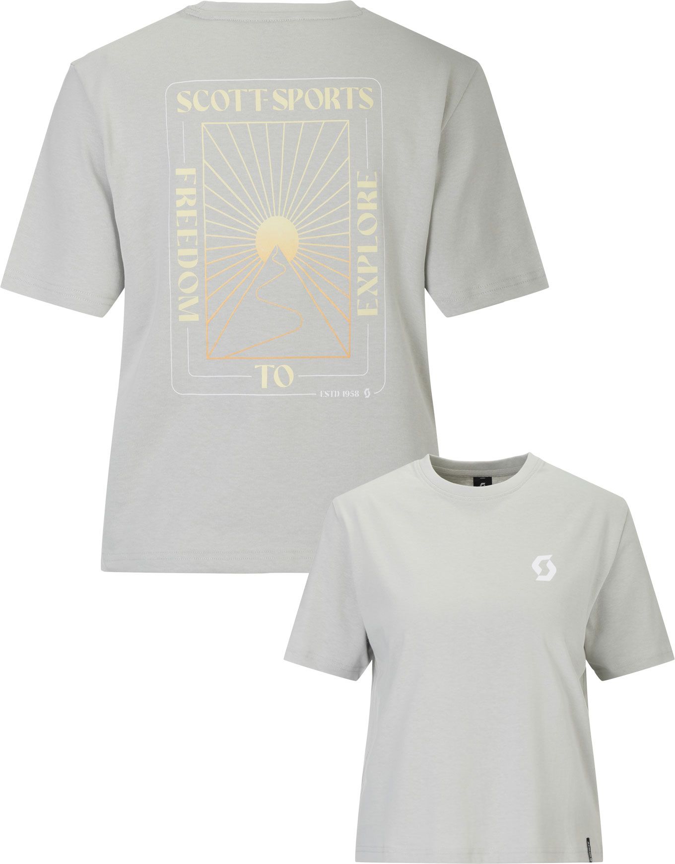 Scott Graphic SS Tee W Spray Grey Women's T-shirts : Snowleader