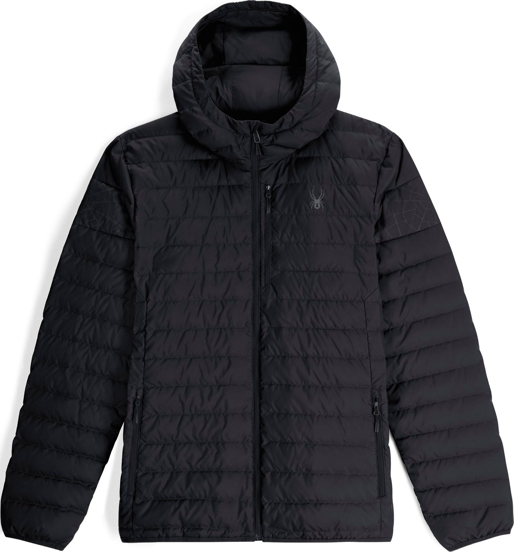 Spyder Zenith Hooded Down Jacket Black Ski down jackets : Snowleader