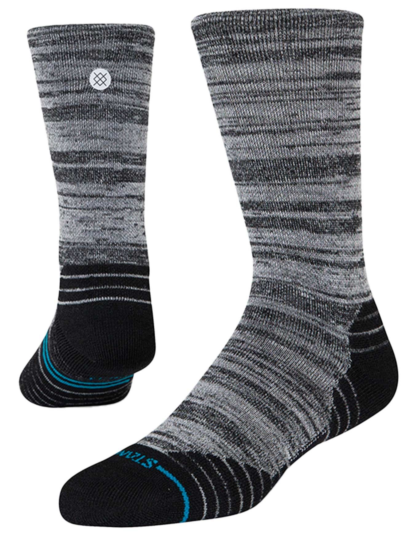 Stance Mid Wool Crew Black Walking socks : Snowleader