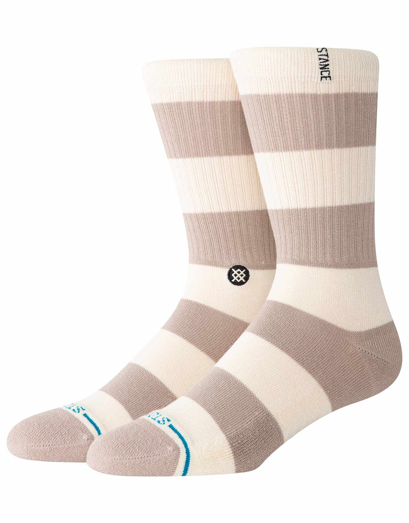 Stance Stacked Up Crew String Grey Socks : Snowleader