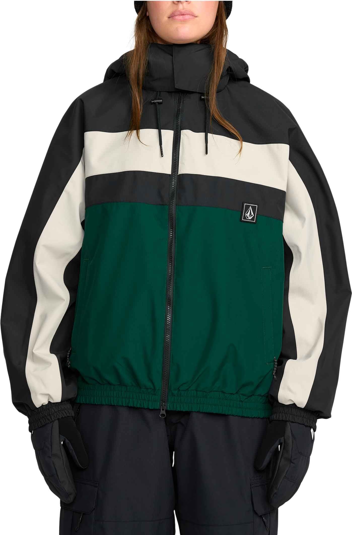 Volcom DLM Jacket Black Green Women's ski jackets : Snowleader