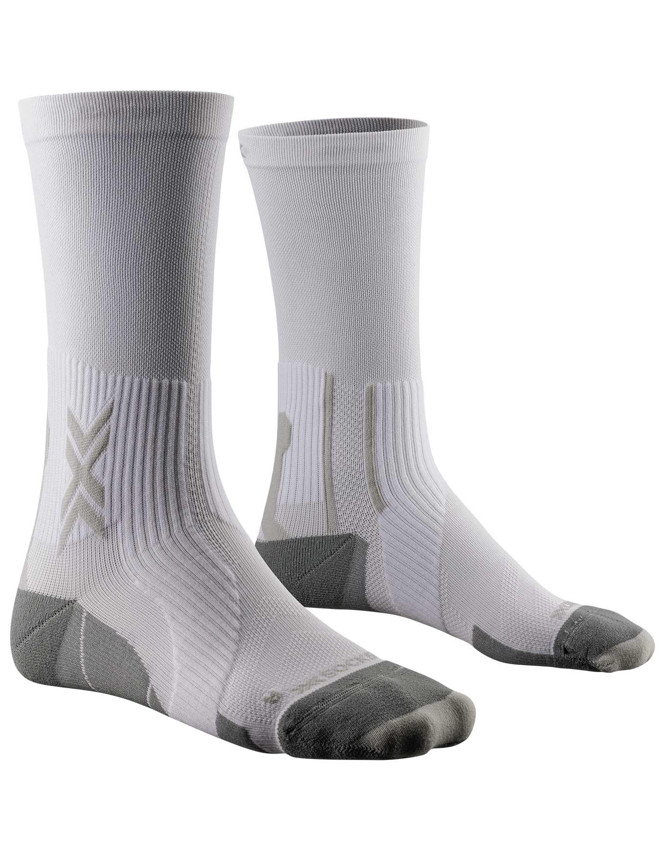 X-Socks Run Perform Crew Arctic White/Pearl Grey Trail running socks ...