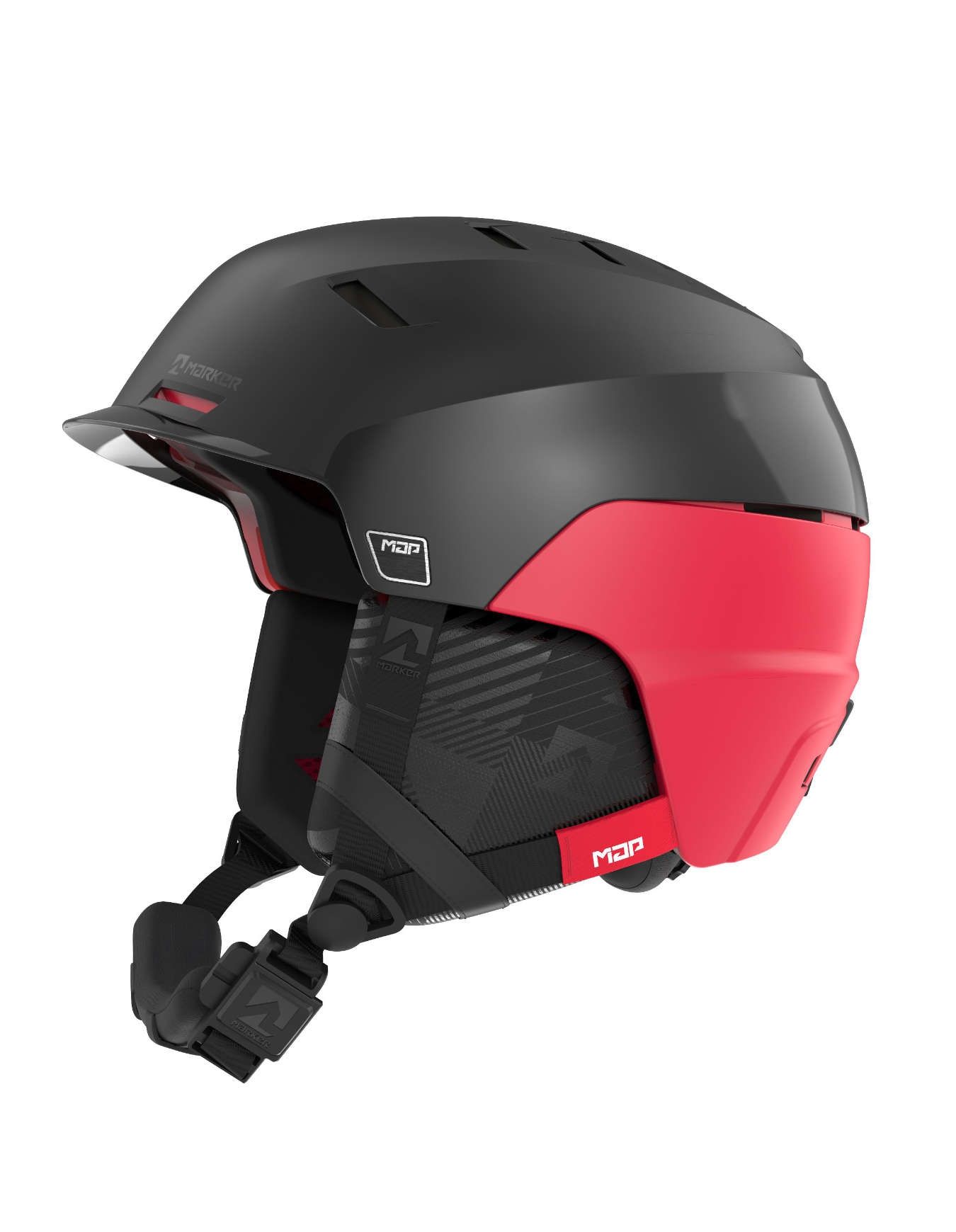 Marker Phoenix Map Black/Red Men's ski helmets : Snowleader